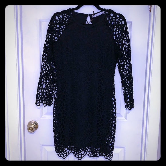 Solitaire | Dresses | Solitaire Black Lace Overlay Cocktail Dress Nwt ...